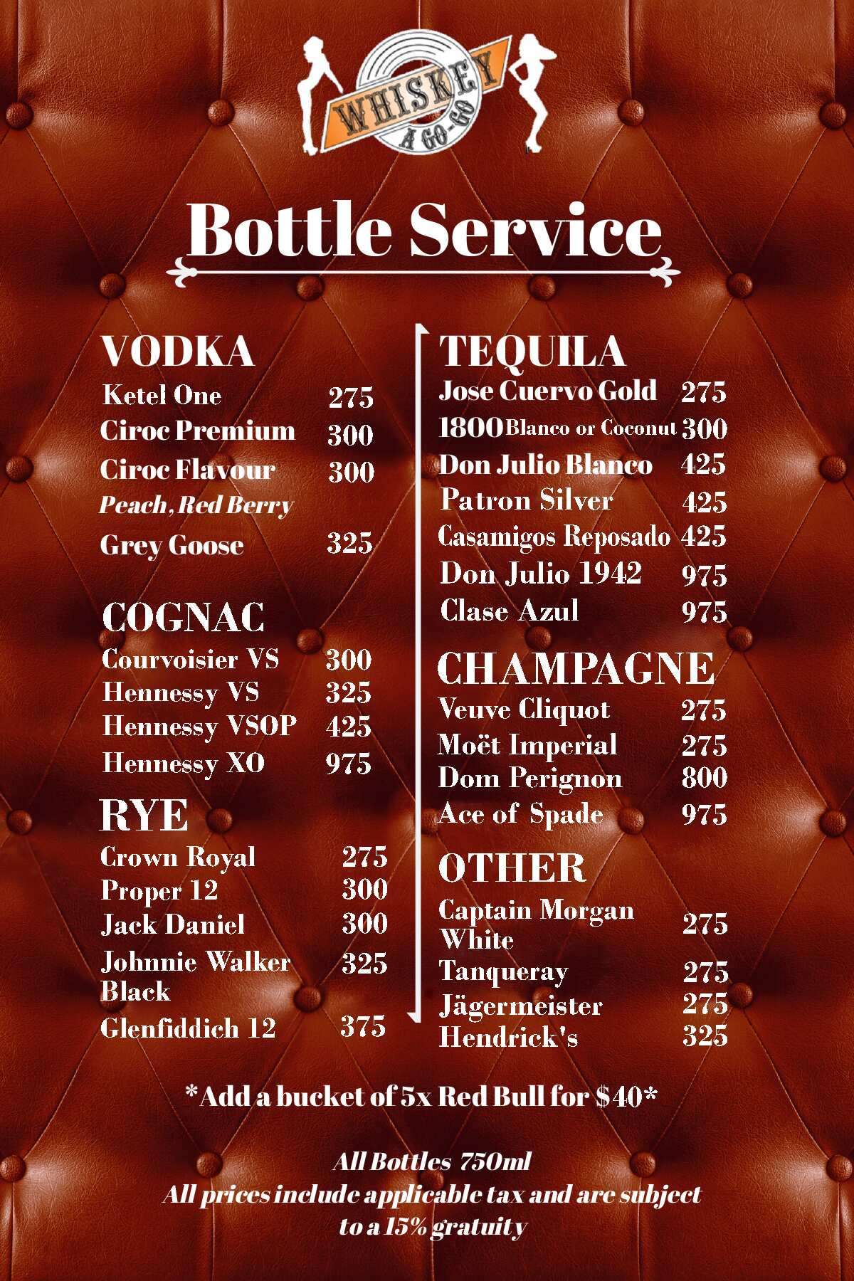 Bachelor Packages & Bottle Service Vaughan